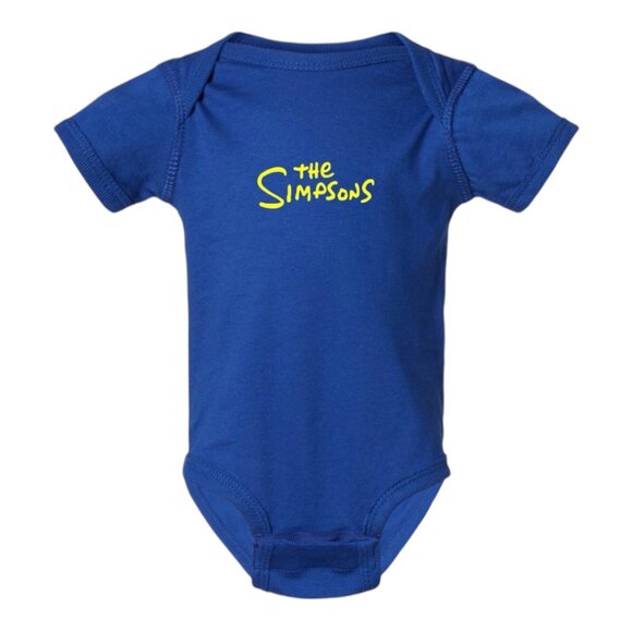 One Pieces | The Simpson Logo Baby Onesie Royal Blue | Poshmark
